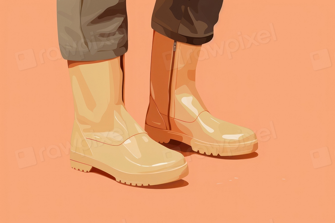 Wet boot footwear shoe standing. | Premium Photo Illustration - rawpixel