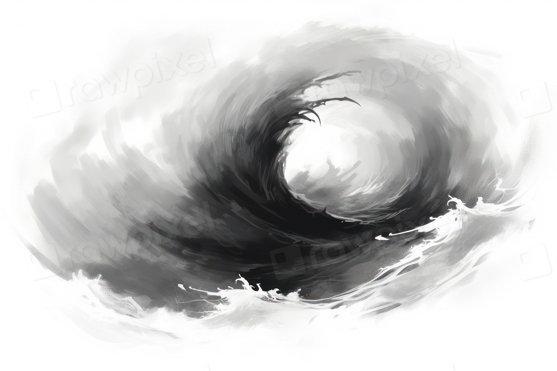Typhoon icon drawing monochrome abstract. | Free Photo Illustration ...