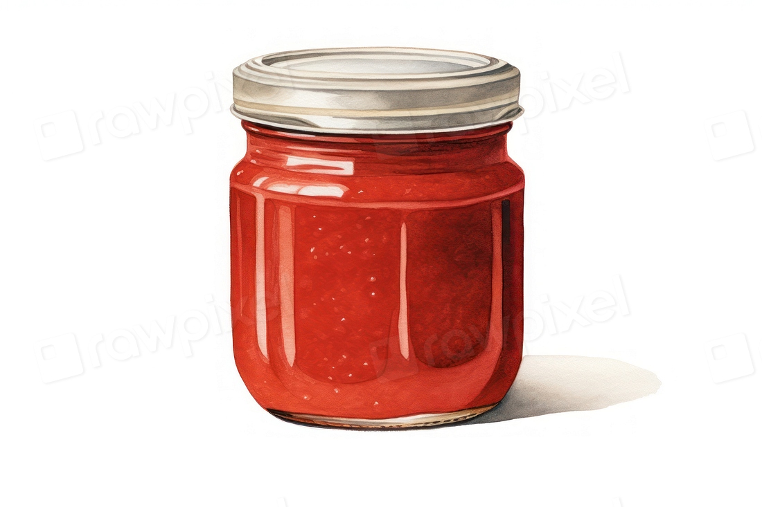Sause jam food jar red. | Premium Photo Illustration - rawpixel