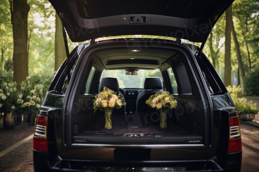 Funeral service car vehicle flower. | Free Photo - rawpixel