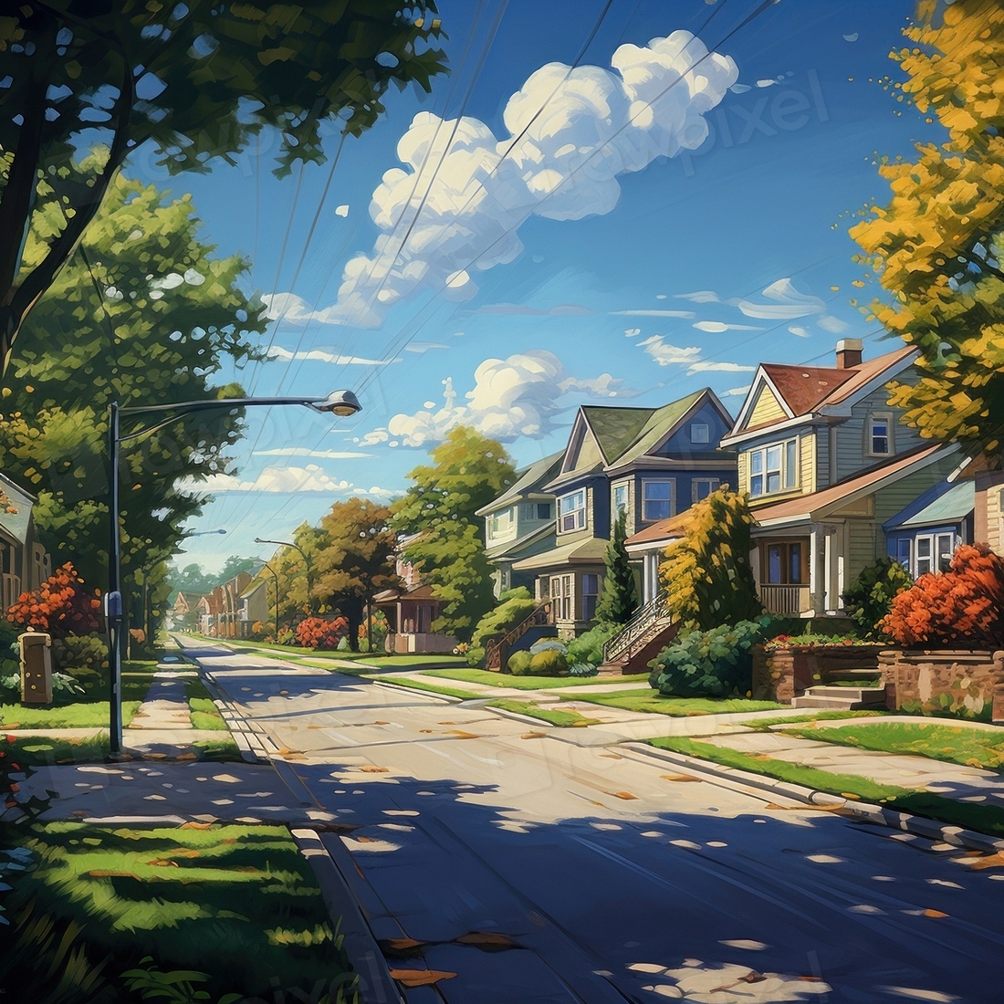 Suburban area street road city. | Premium Photo - rawpixel