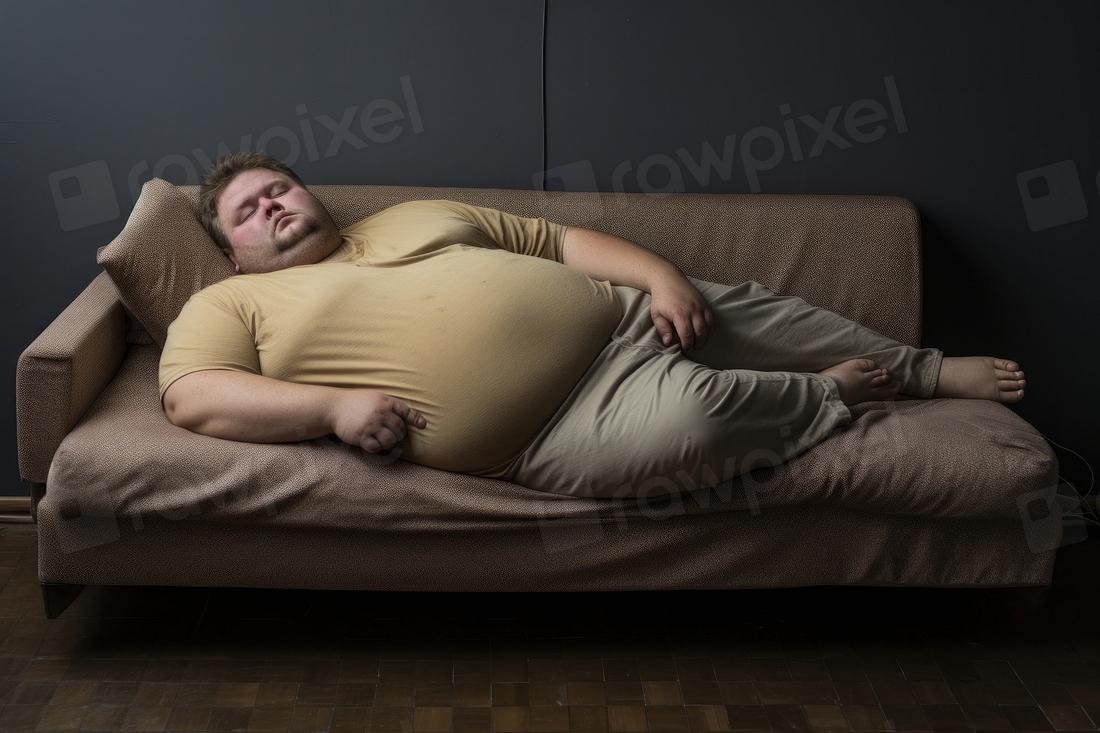 Lazy fat funny man furniture | Premium Photo - rawpixel