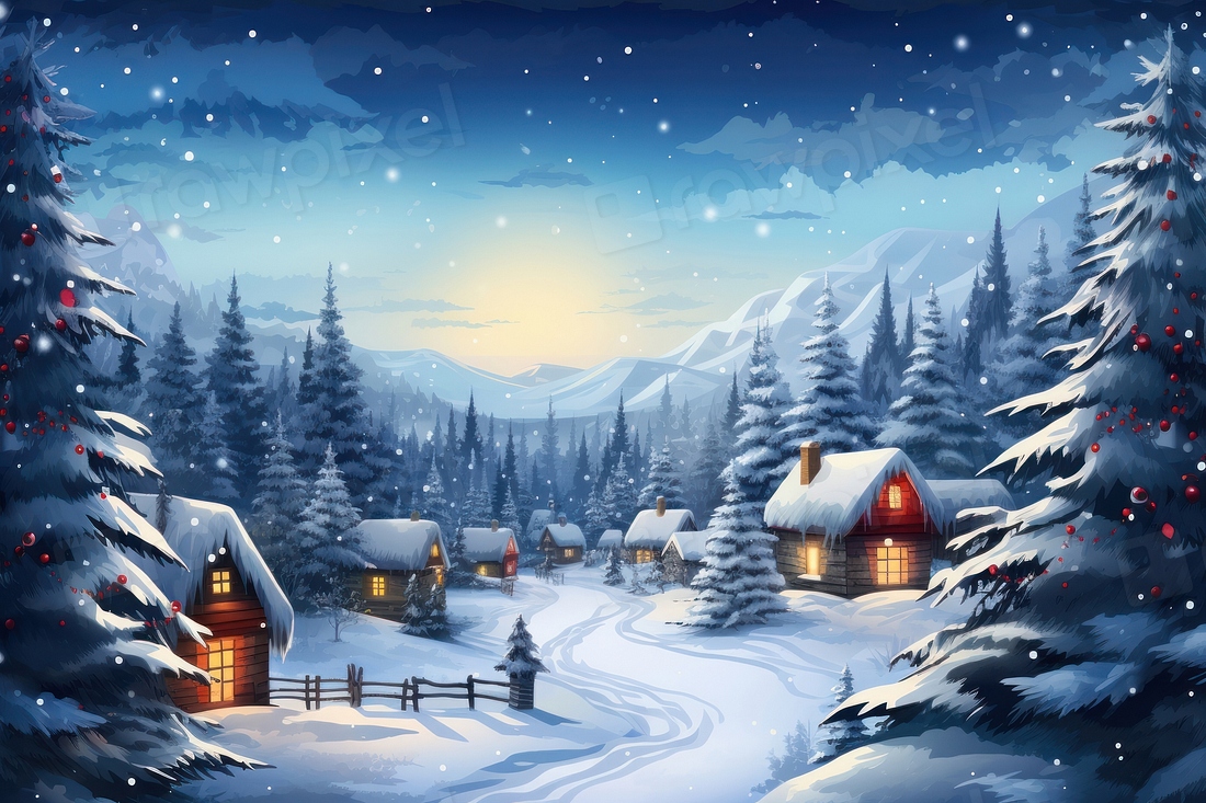 Christmas Day architecture landscape christmas | Premium Photo ...