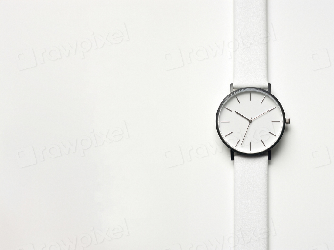 Minimalist white watch wristwatch clock | Premium Photo - rawpixel