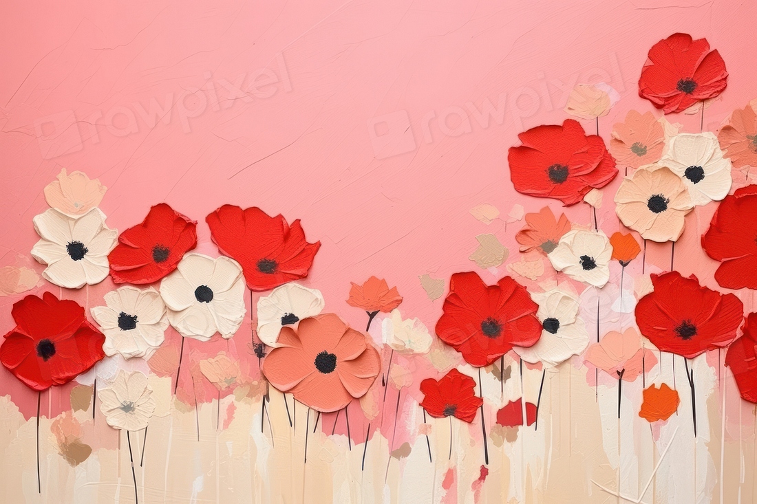 Flowerland art backgrounds painting. | Premium Photo Illustration ...