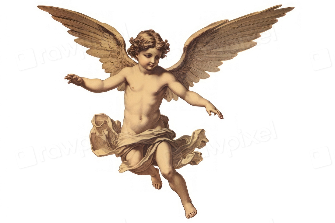 Angel white background representation creativity. | Premium Photo ...