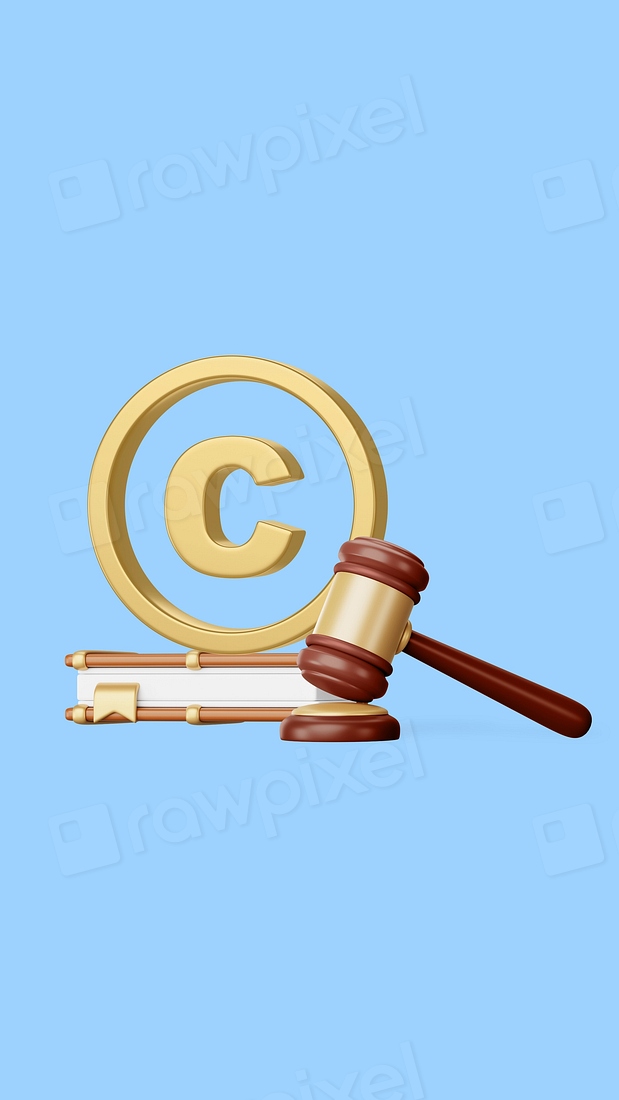 3D copyright law iPhone wallpaper, | Premium Photo Illustration - rawpixel