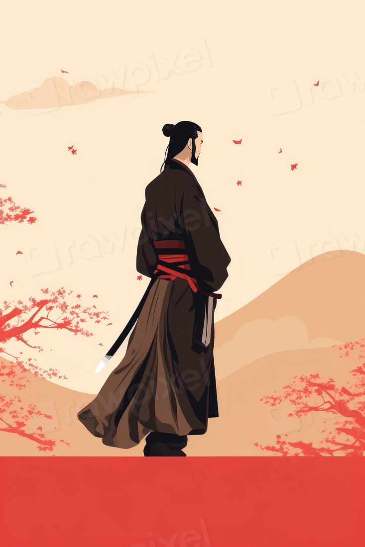 Japanese Samurai samurai robe architecture. | Free Photo Illustration ...