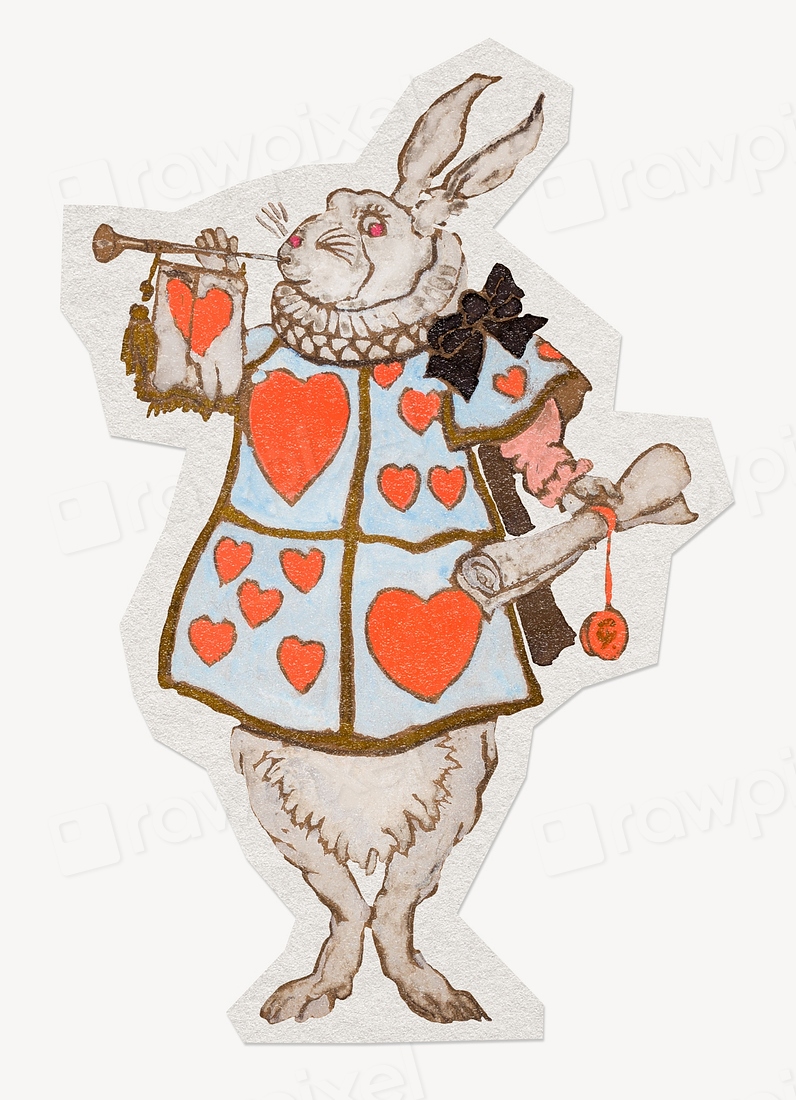 White Rabbit, Alice Wonderland character | Free Photo - rawpixel