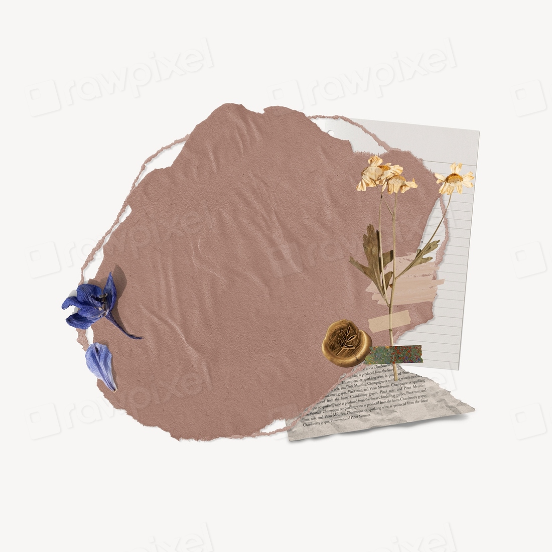 Autumn aesthetic ripped paper collage | Free Photo - rawpixel