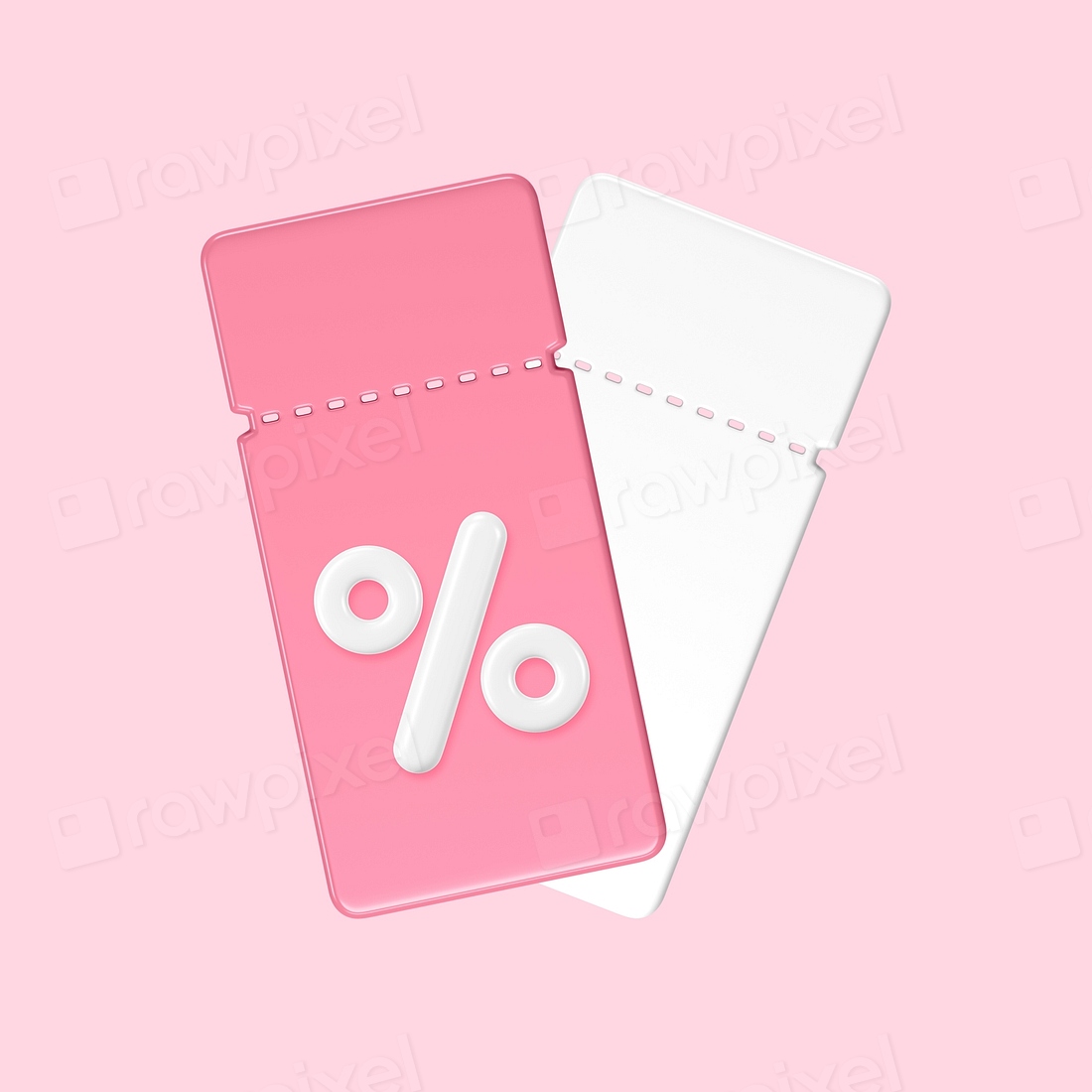 Pink ticket clipart, 3D pass | Premium PSD - rawpixel