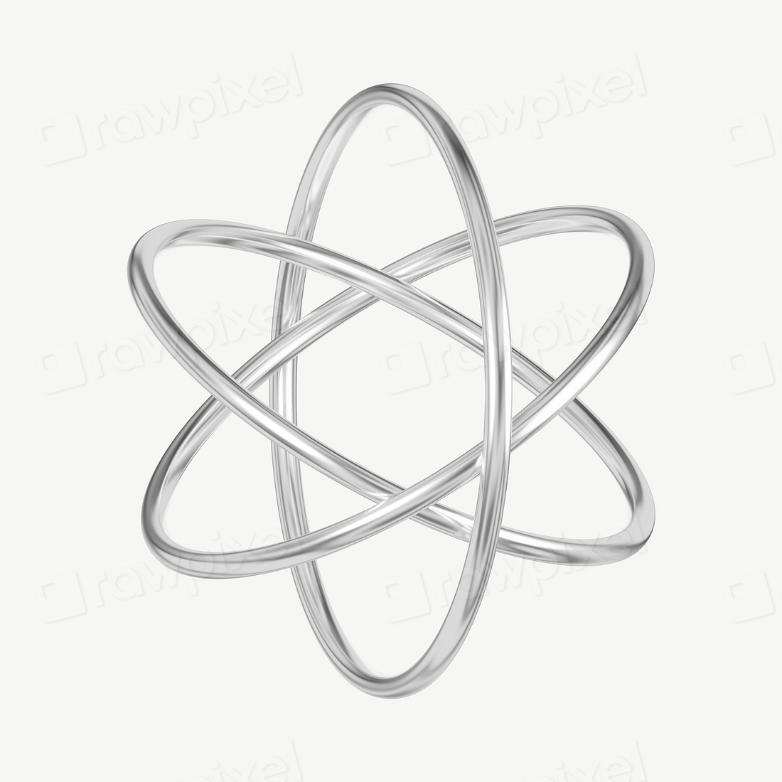 3D silver atom, collage element | Premium PSD - rawpixel