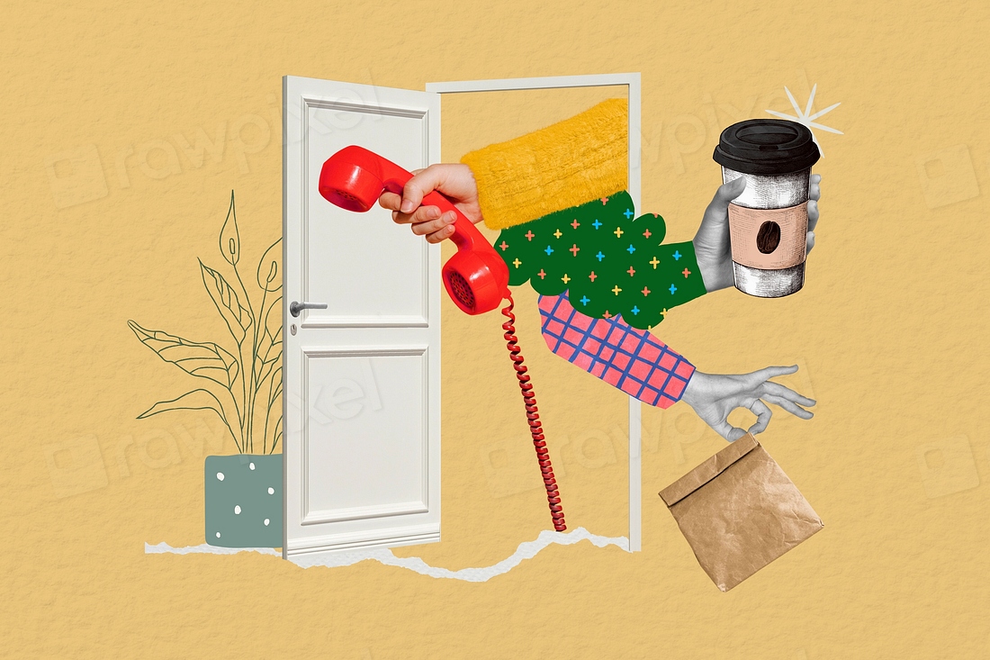 Food delivery aesthetic background, creative | Free Photo - rawpixel