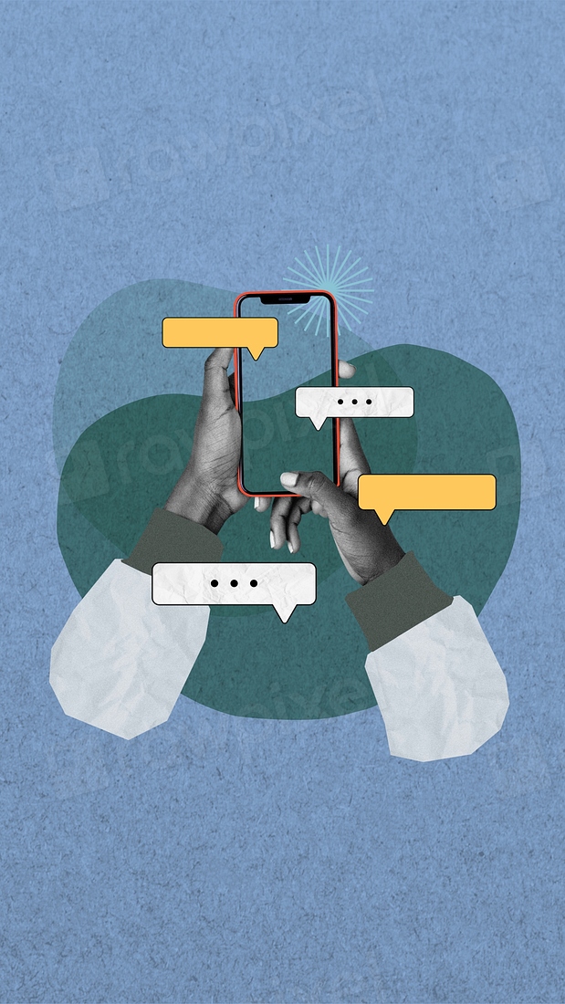 Texting hands collage iPhone wallpaper | Premium Photo - rawpixel