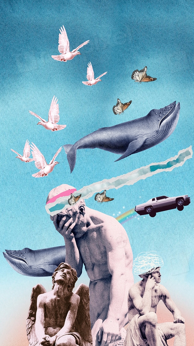 Surreal Greek God mobile wallpaper, | Premium Photo Illustration - rawpixel