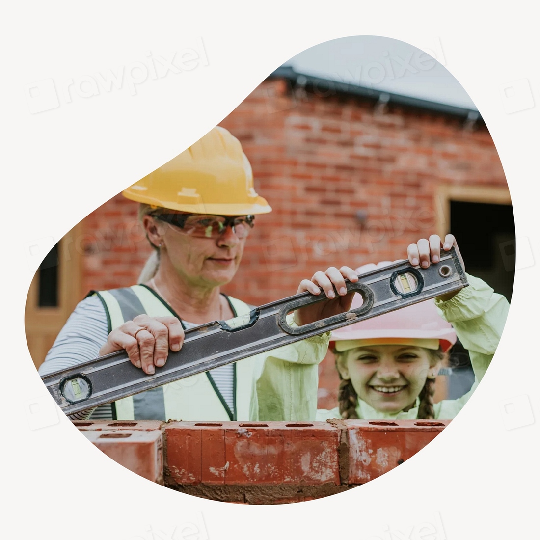 Female construction workers badge isolated | Free Photo - rawpixel