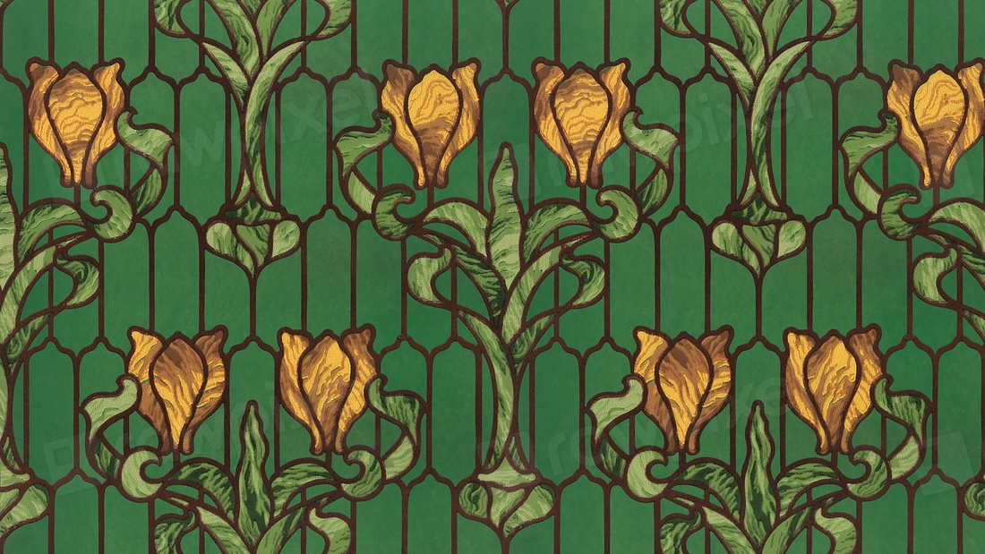 Floral stained glass desktop wallpaper, | Free Photo - rawpixel