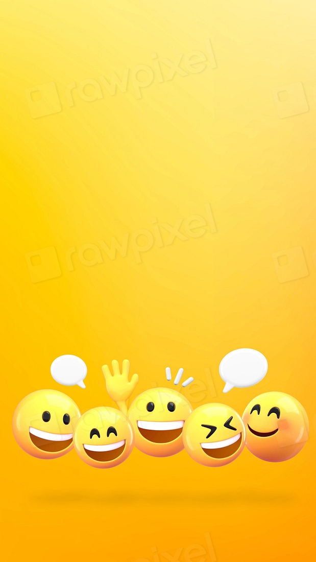 Texting emoticons yellow iPhone wallpaper, | Premium Photo - rawpixel
