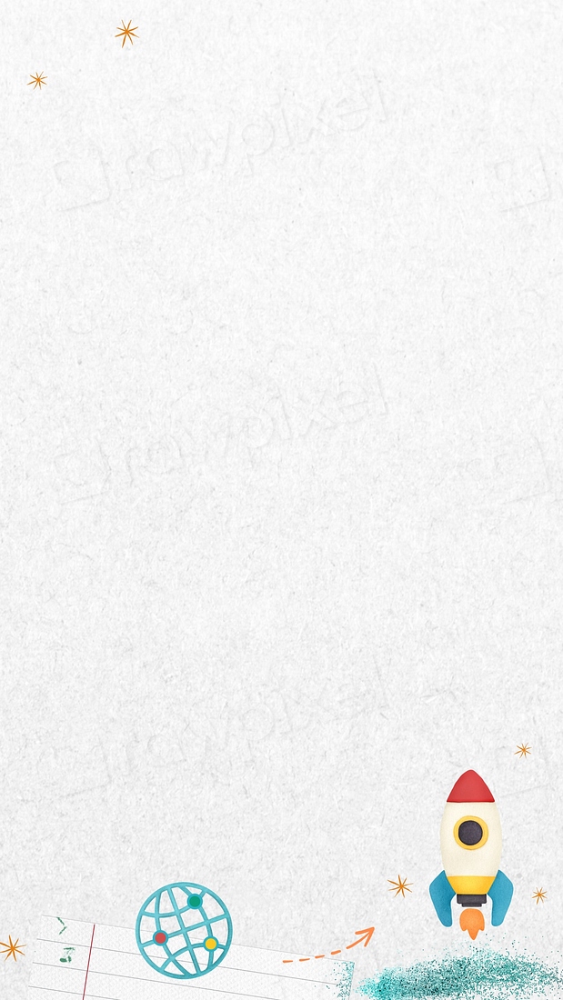 Cute space rocket iPhone wallpaper, | Premium Photo - rawpixel