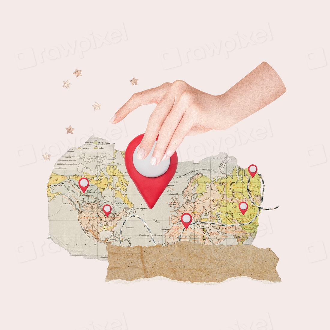 World map ripped paper, aesthetic | Premium Photo - rawpixel