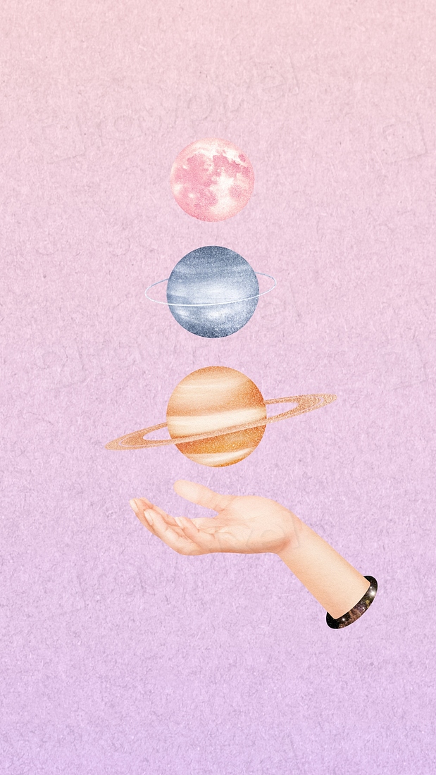 Space aesthetic iPhone wallpaper, pink | Premium Photo - rawpixel