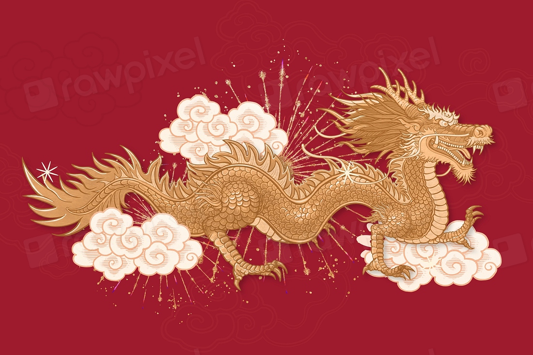 Red Chinese dragon background, oriental | Premium Photo Illustration ...