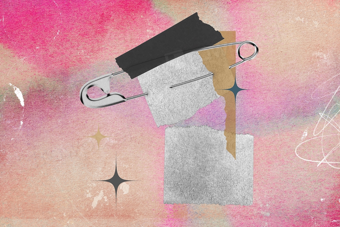 Ripped paper safety pin, aesthetic | Free Photo - rawpixel