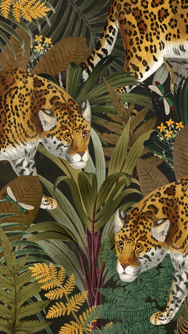 Jaguar pattern iPhone wallpaper, wildlife | Premium Photo Illustration ...