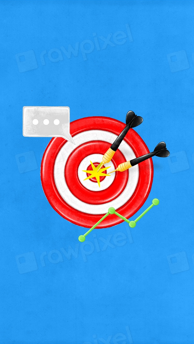 Bullseye target phone wallpaper, business | Premium Photo Illustration ...