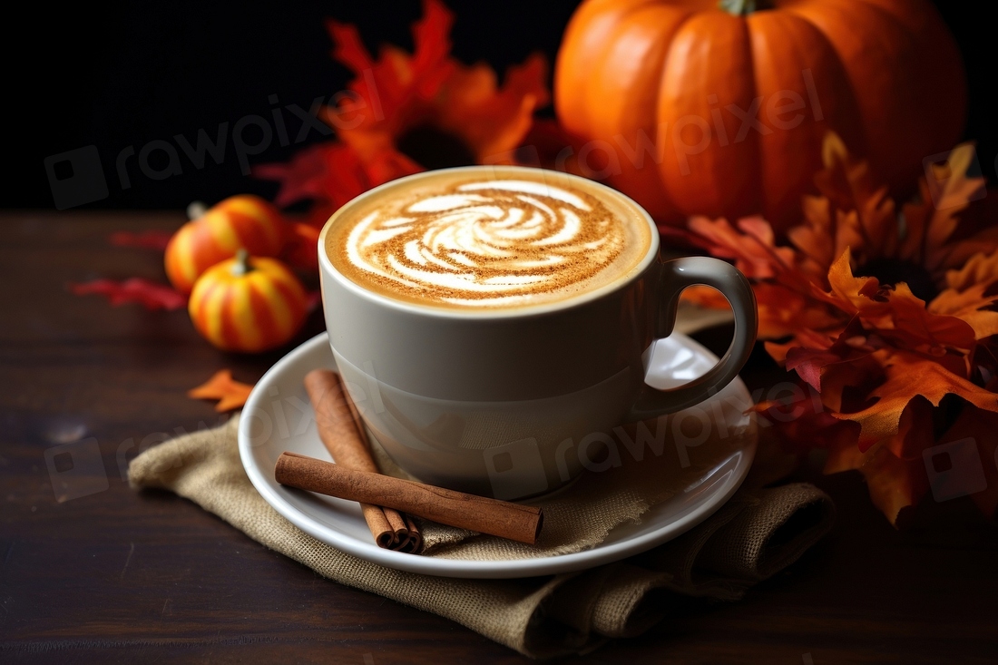 Autumn latte coffee drink. | Free Photo - rawpixel
