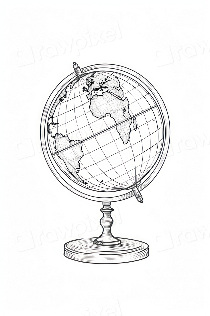 Vintage map globe drawing planet | Premium Photo Illustration - rawpixel