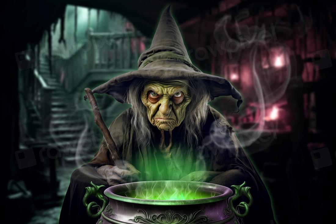 Ugly grumpy witch spooky halloween | Premium Photo Illustration - rawpixel