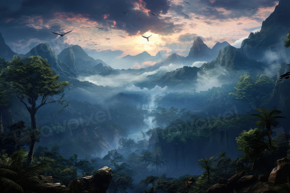 Jungle mountaintop wilderness landscape outdoors. | Free Photo - rawpixel