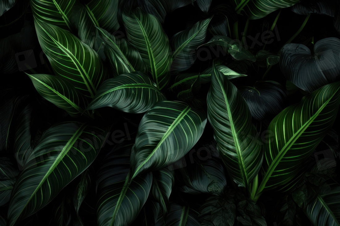 Green plants black backgrounds tropics. | Premium Photo - rawpixel