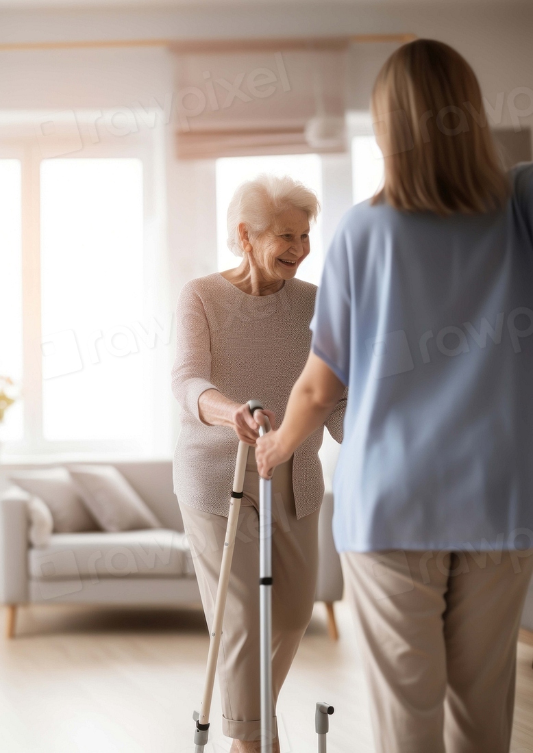 Senior woman using walking cane. | Free Photo - rawpixel