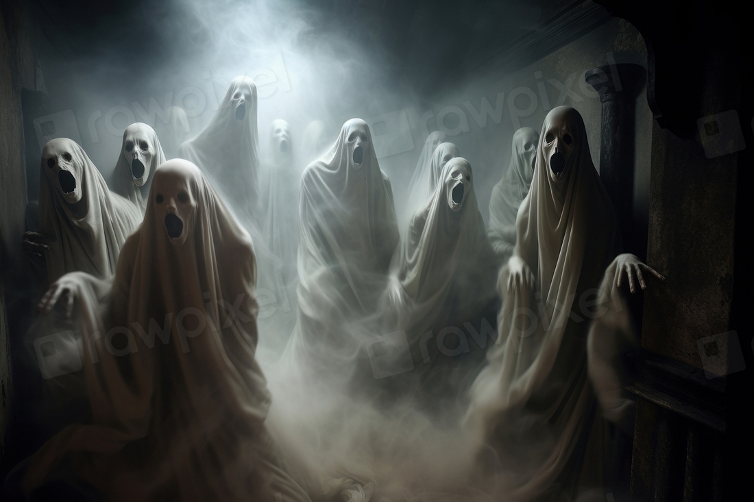 Screaming ghosts adult representation spirituality. | Premium Photo ...