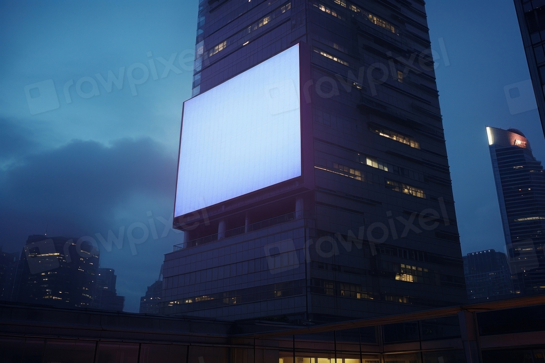 Advertisement skyscraper architecture billboard. | Free Photo - rawpixel