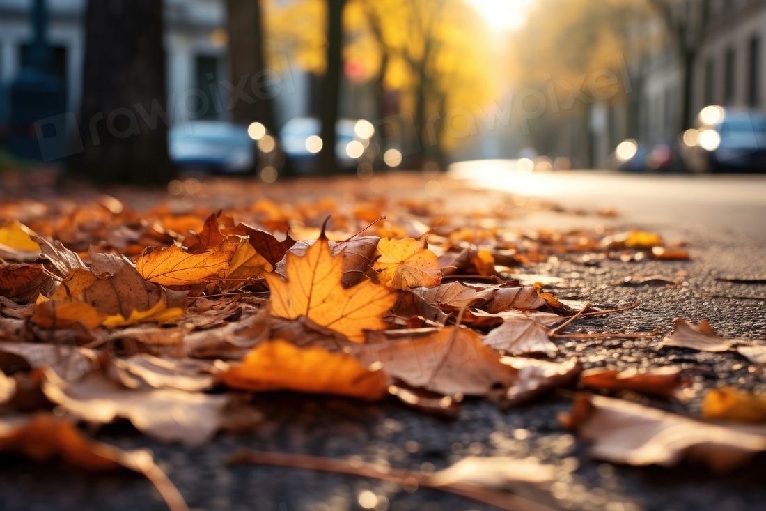 Autumn leaves street plant leaf. | Free Photo - rawpixel