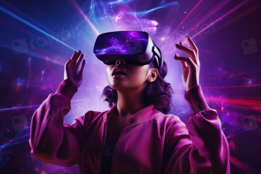 Metaverse purple portrait light. | Premium Photo - rawpixel