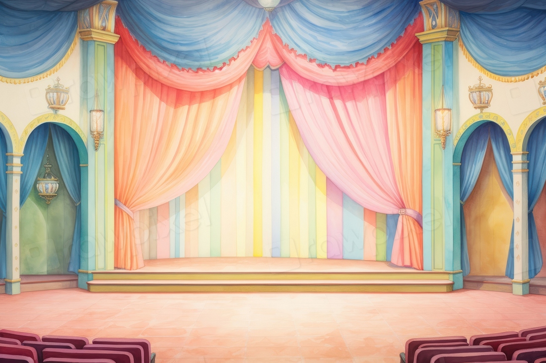 Stage backgrounds auditorium indoors. AI | Free Photo Illustration ...