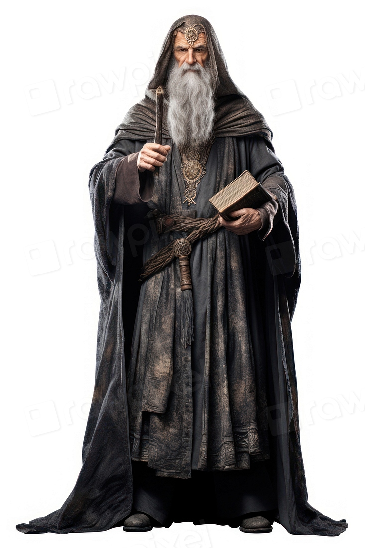 Wizard overcoat portrait white background. | Premium Photo - rawpixel