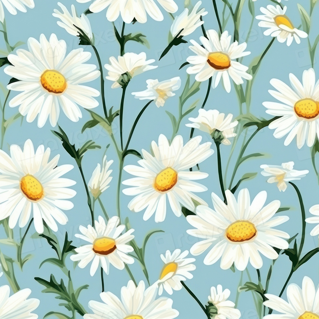 Cute daisy wallpaper pattern flower | Free Photo Illustration - rawpixel