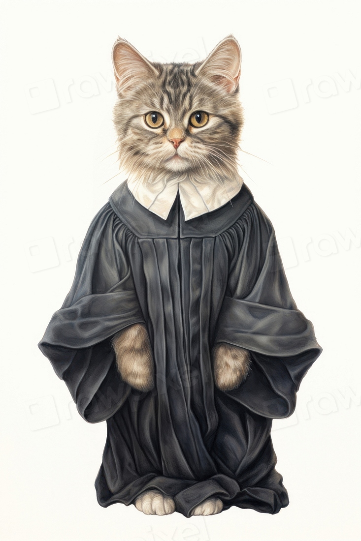 Judge cat portrait animal mammal | Free Photo Illustration - rawpixel