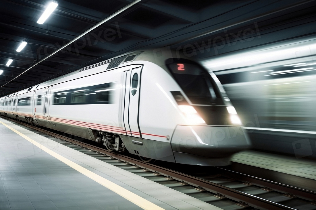 White high speed train photo. | Free Photo - rawpixel