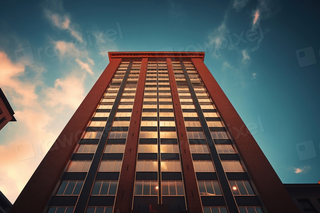 Retro office building architecture evening | Free Photo - rawpixel