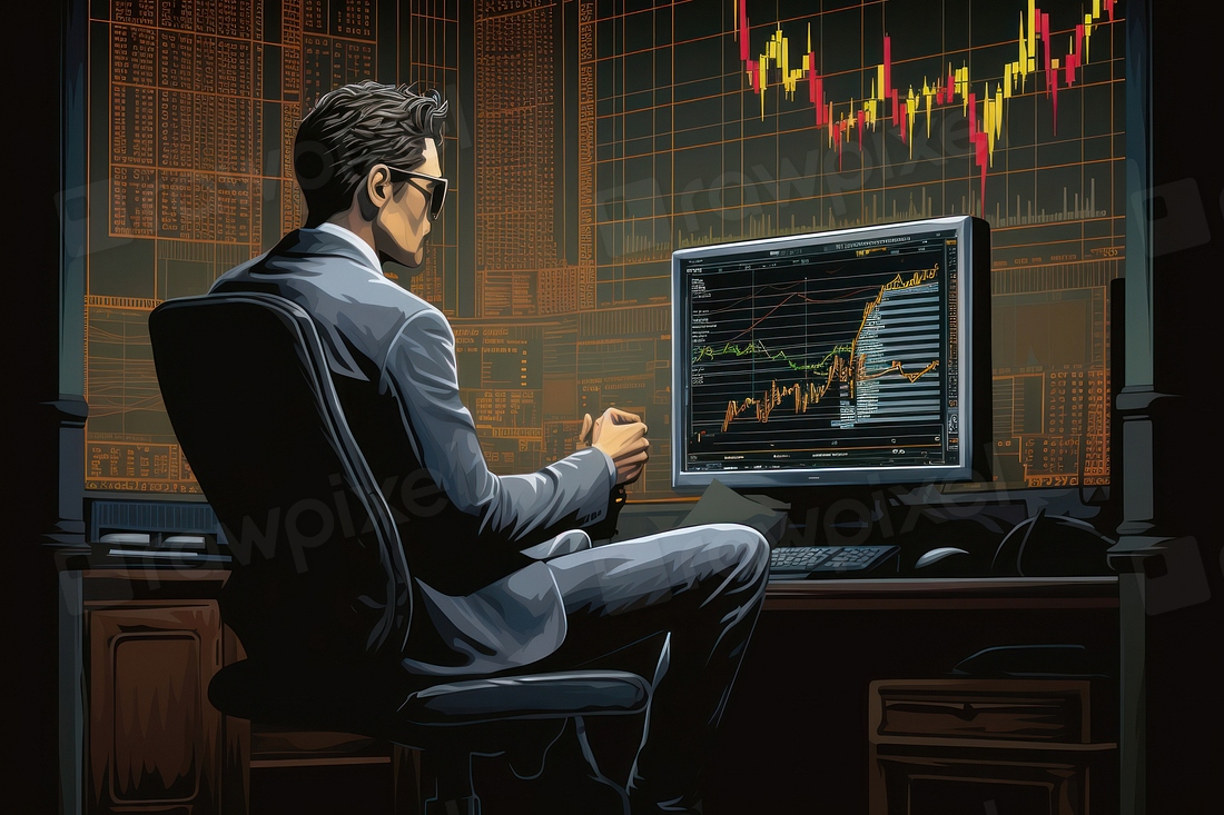 Investing computer adult electronics. | Free Photo Illustration - rawpixel