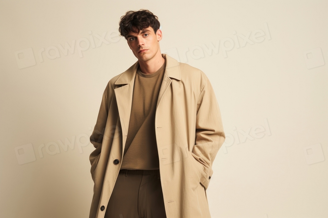 Men wearing coat overcoat studio | Free Photo - rawpixel