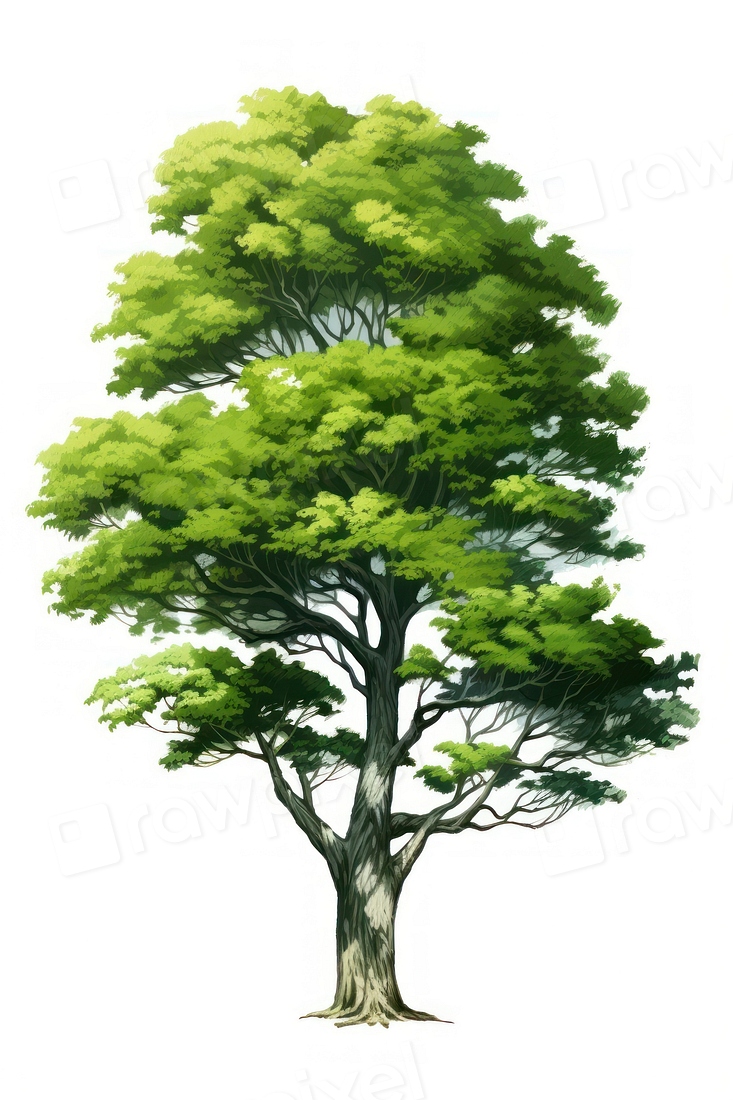 Brush Tree tree plant green. | Free Photo Illustration - rawpixel