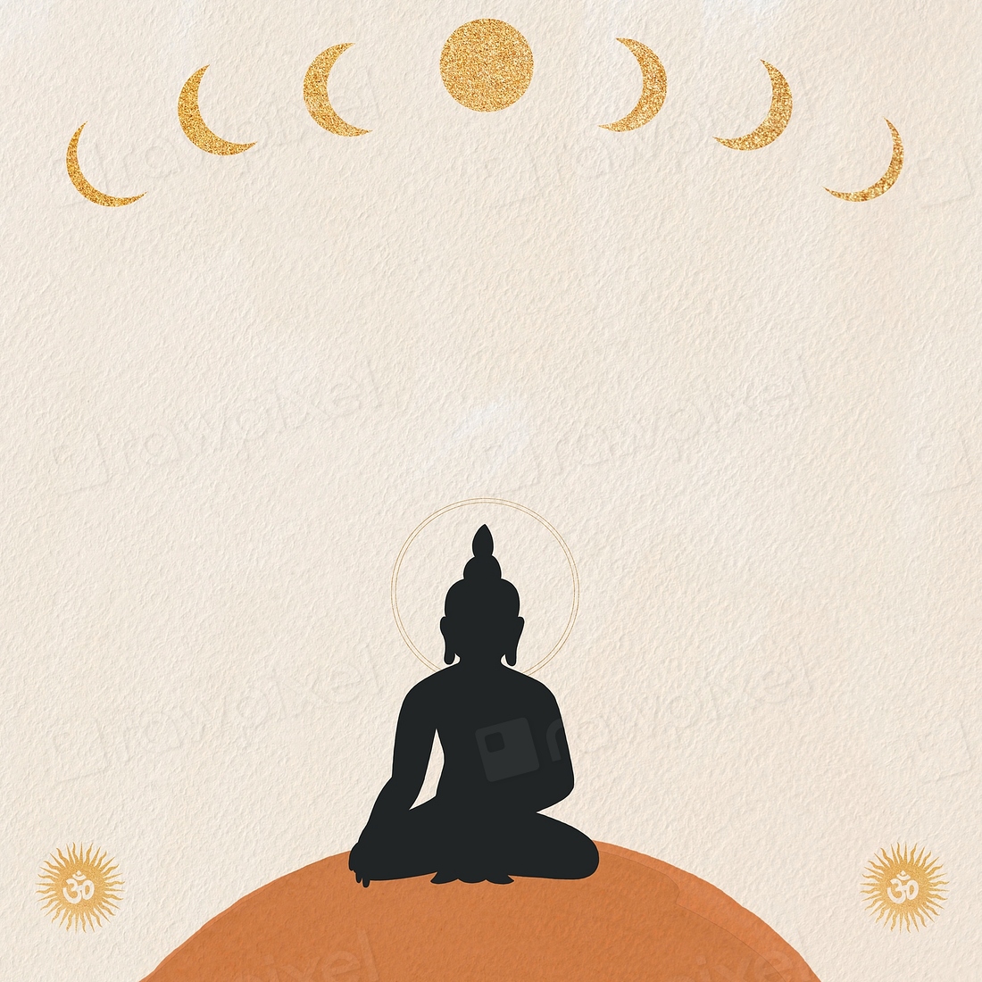 Buddhism spiritual aesthetic border background | Free Photo ...