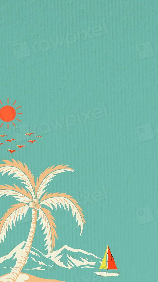 Green Summer travel iPhone wallpaper, | Free Photo Illustration - rawpixel